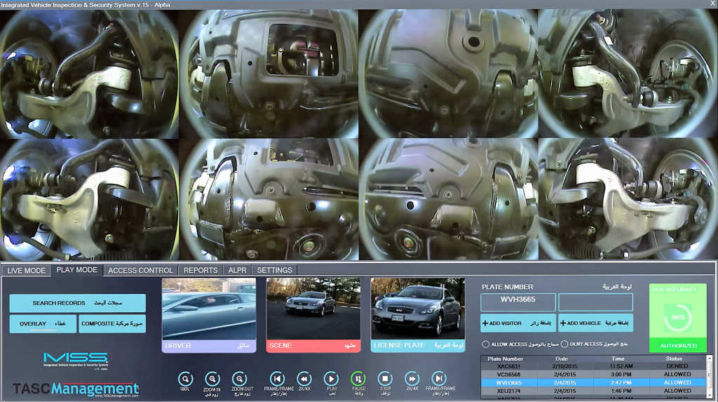 Under Vehicle Inspection System, IVISS Home - TASC Management